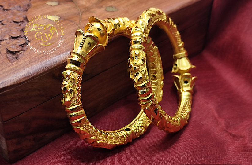 Deep-cut Gulab Bangle – My Golden Wish