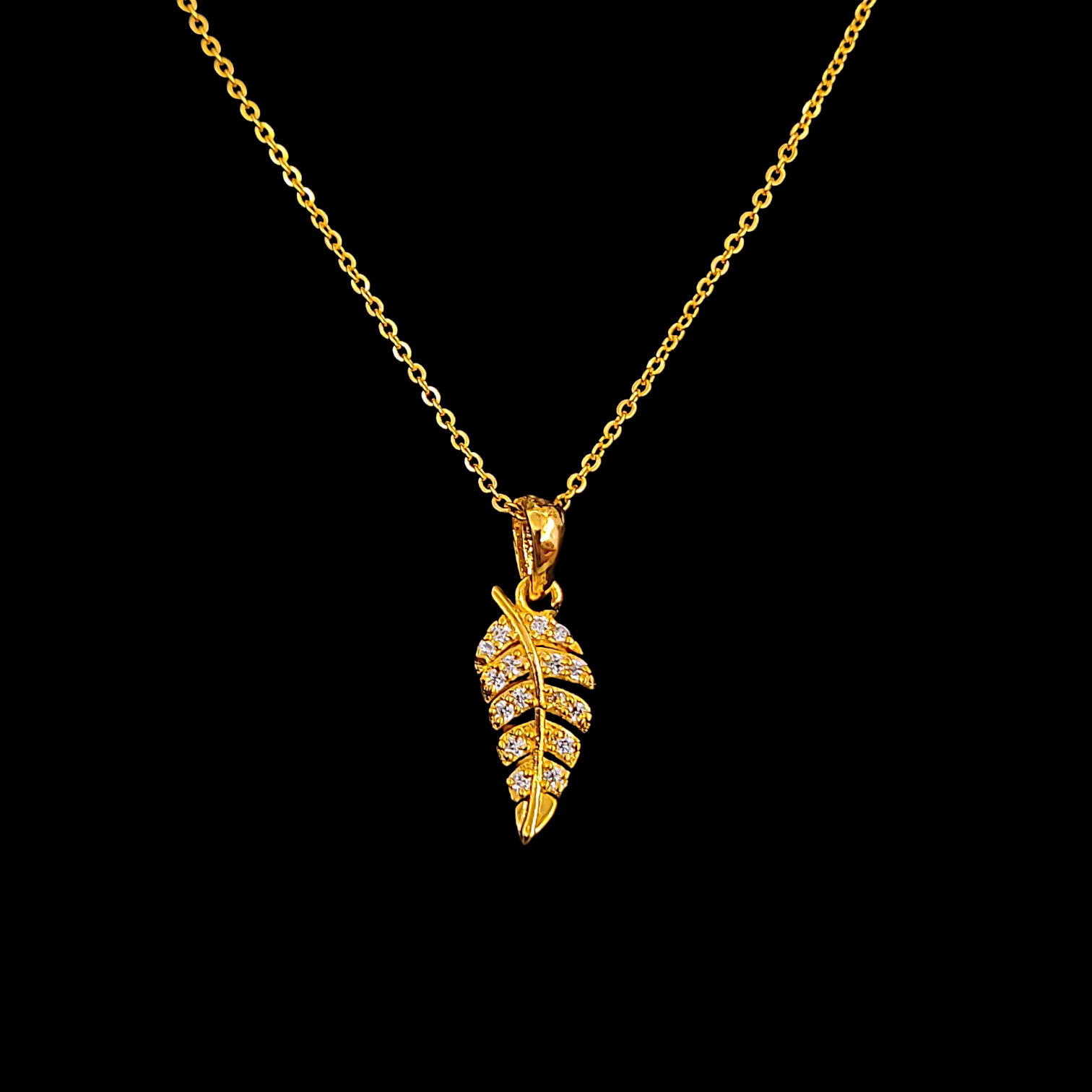Single Leaf Pendent Chain – My Golden Wish