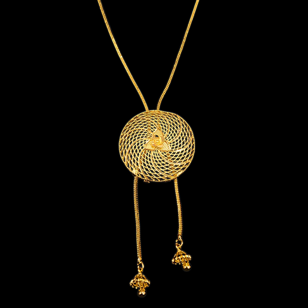 Round Spiral Tie Chain – My Golden Wish